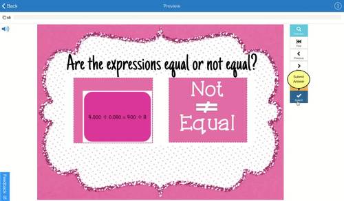 6th Grade Divide Decimals Expressions Card Sort | BOOM Cards | 6.NS.B3