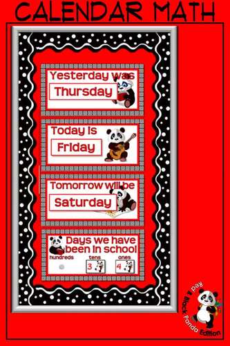 CALENDAR MATH Year Long Activities Red Panda Theme Classroom Decor