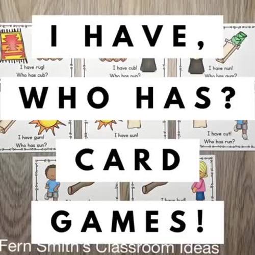 CVC Words with Middle Vowel Sounds I Have Who Has Card Games Bundle