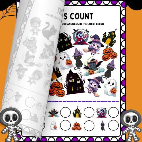 Count and write how many, Halloween, Kindergarten by Creative Sunflower