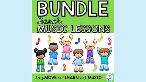 March Elementary Music Lesson Bundle of Music Activities K-6 | TPT