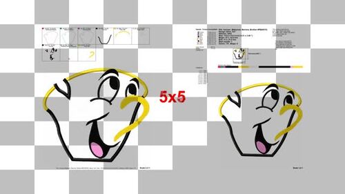 Chip Potts Beauty and the Beast Head Applique Embroidery Design ...