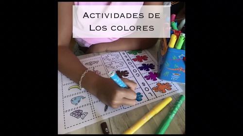 Colors in Spanish | Los COLORES: Hojas de trabajo, centros y cartelones