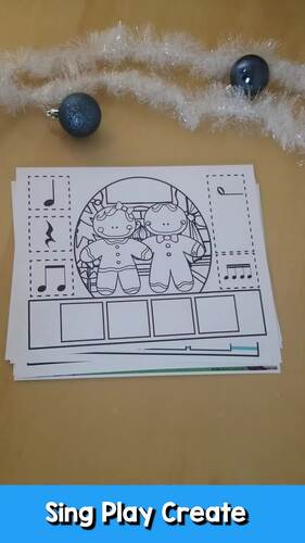 Gingerbread Man Rhythm Crowns, Headbands, Hats: Decoding Rhythm Activities