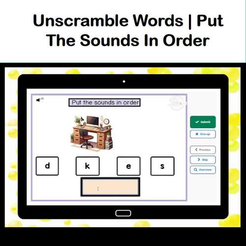 Unscramble Words | Phonological Awareness Activities Boom Cards™