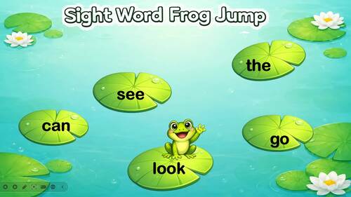 Frog Jump Sight Words | Interactive PPT Game | 40 High-Frequency Words ...