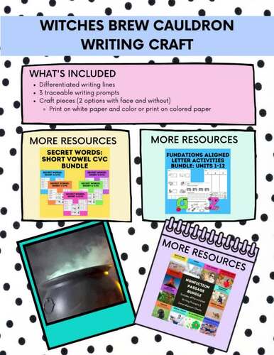 Halloween Witches Brew Cauldron Writing Craft - Engaging Writing ...