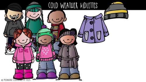 Cold Weather Kidlettes clip art, Winter clip art COMBO PACK | TPT
