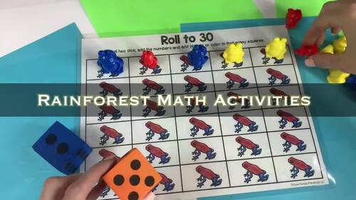 Rainforest Preschool Activities for Math and Literacy Centers | TPT
