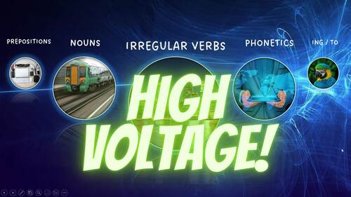 "High Voltage" English B1-B2 editable ppt game by Gamified Teachers