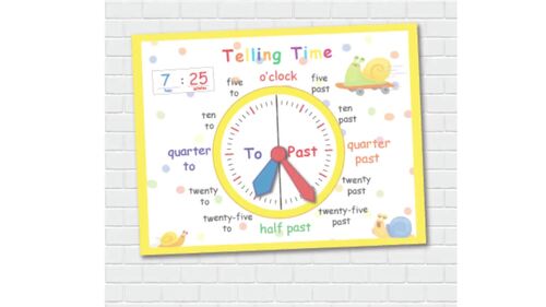 Printable Clock, Telling Time Learning Activities, Preschool Learning ...