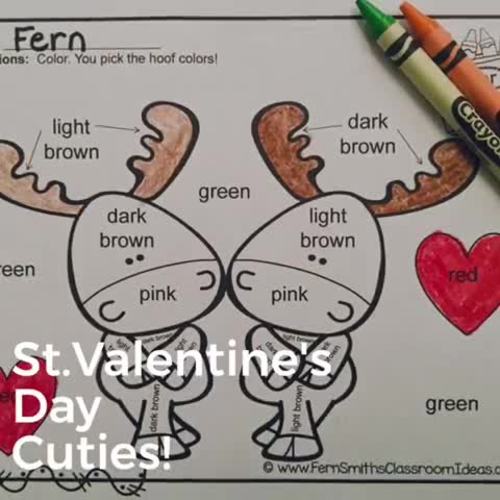 Valentine's Day Color By Code Kindergarten Know Your Colors | TpT