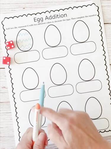 Easter Egg Math Facts Addition Printable Game: Addition Facts Fluency ...