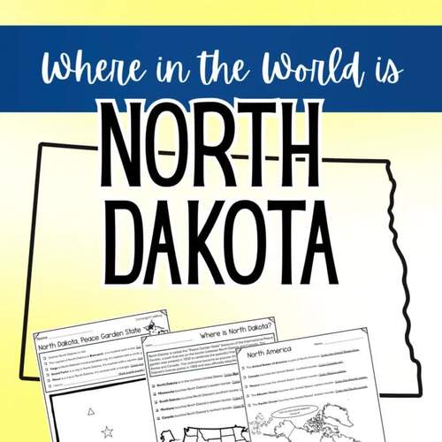 North Dakota Map Worksheets - Find and Color Activities! | TPT