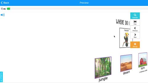 Boom Cards™: Classifying Animal's Habitat by Kids Learning Activities