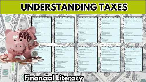 UNDERSTANDING TAXES - Financial Literacy - Life Skills - PDF Worksheets