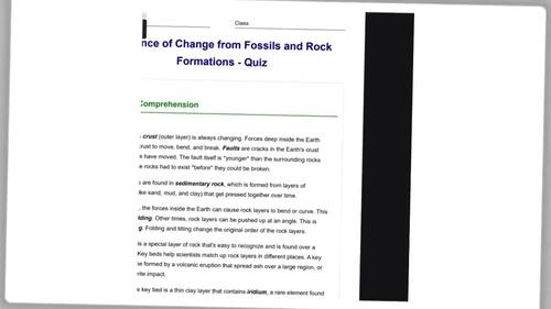 Evidence of Change from Fossils and Rock Formations – Complete Learning ...