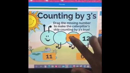 BOOM DECK SKIP COUNTING BY 3'S TO 12 DISTANCE LEARNING | TPT