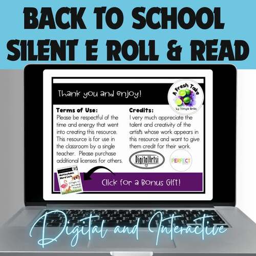 Back to School Roll & Read Multisyllabic Silent E Words & Sentences ...