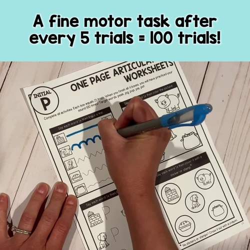 One Page Articulation Worksheets Speech Therapy Homework by PlayingSpeech