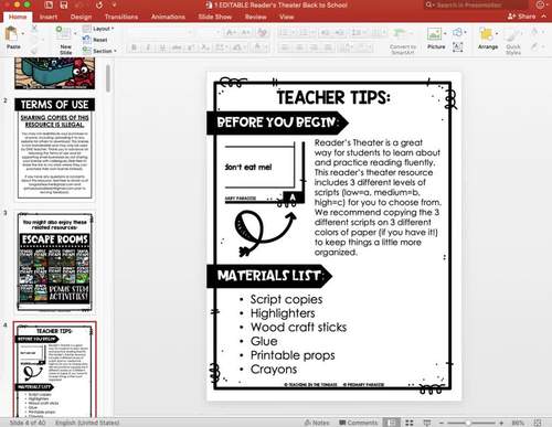 Back to School Reader's Theater Scripts EDITABLE | TPT