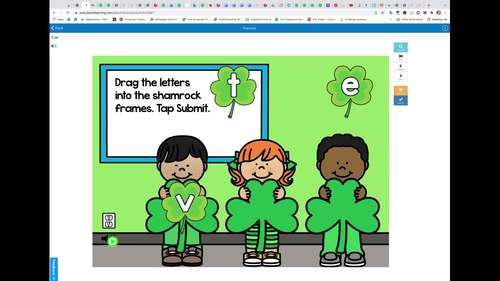 St. Patrick's Day Build CVC Words BOOM Cards by Little Library of Learning
