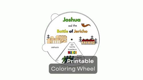 Joshua and the Battle of Jericho Coloring Wheel, Printable Sunday ...