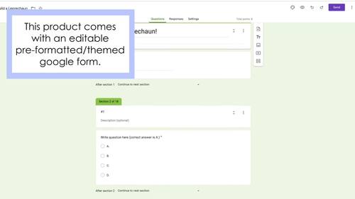 Leprechaun Craft - St. Patrick's Day Activity - Editable Google Form ...