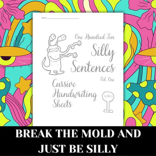 SILLY SENTENCES VOL. 1 | Cursive Handwriting Practice Sheets | FUN ...