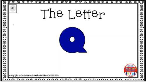 Alphabet Book - Letter Sounds Writing and Tracing Emergent Reader Letter Q