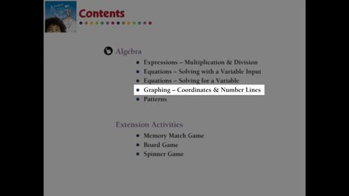 Algebra: Graphing - Coordinates & Number Lines - Learn the Skill - PC ...