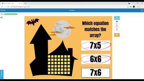 Haunted House Arrays Halloween Boom Cards by Hands on Learning LLC