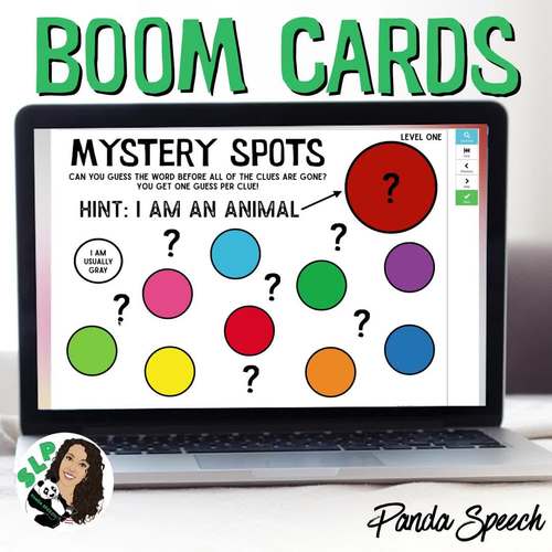 Mystery Spots Set 1: BOOM Cards A Guessing Game by Panda Speech