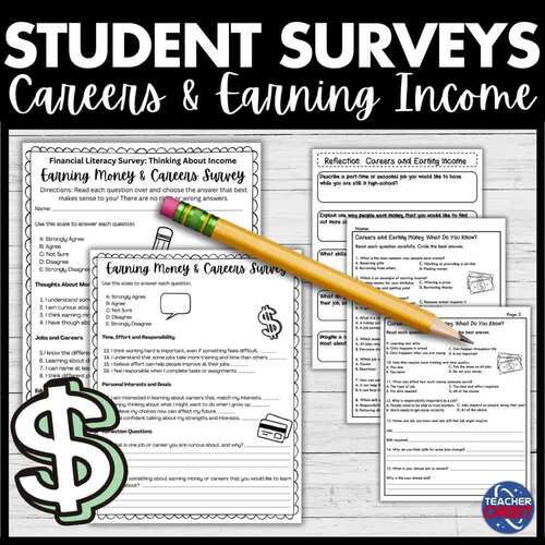 Earning Money and Careers Student Survey Financial Literacy Inventory ...