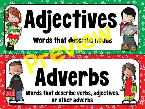 Christmas Parts of Speech Sorting Activity & Worksheets by Joyful 4th