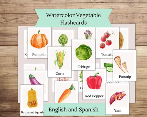 Vegetable Flashcards For Preschool Flashcards For Early Learning ...