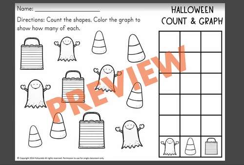 Kindergarten HALLOWEEN Math & Reading Worksheets Letter Sounds Counting ...