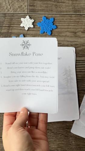 Winter Yoga Pose Cards for Kids by Our Mindful Garden | TPT