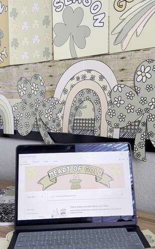 Groovy St. Patrick's Day March Google Classroom Headers | TPT