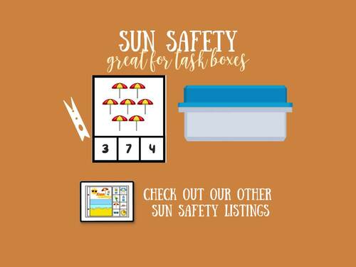 Autism Sun Safety Counting Cards Summer ABA Social Skills ESL SPED Ed ...