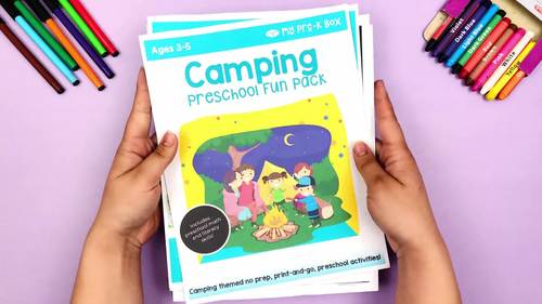 Camping Theme Worksheets for Preschool | Camping Worksheets PreK ...