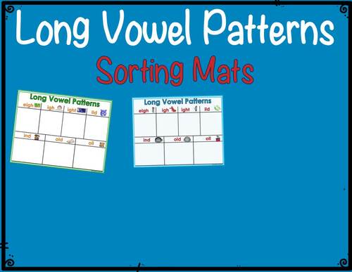 Long Vowel Patterns Picture Sort & Worksheets by The Teaching Scene by ...
