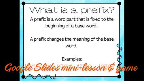 Prefixes Bundle | Google Classroom | Worksheets | Mini Lesson | TPT