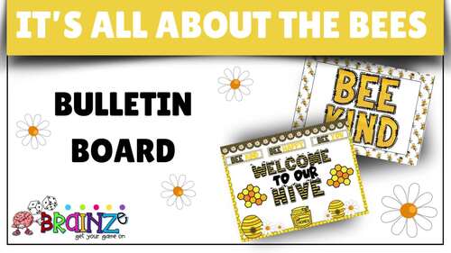 Bee Theme Classroom Decor Bundle | Bee Door Decorations by BRAINZe