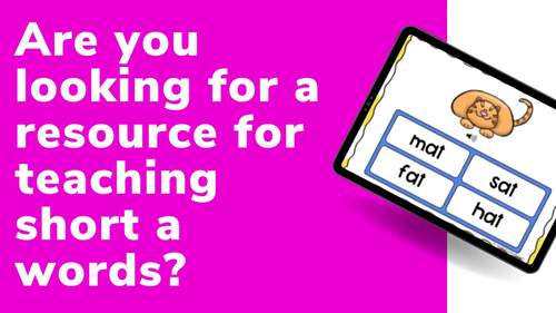 CVC Short A Phonics Self Checking Boom Cards | Literacy Digital Games