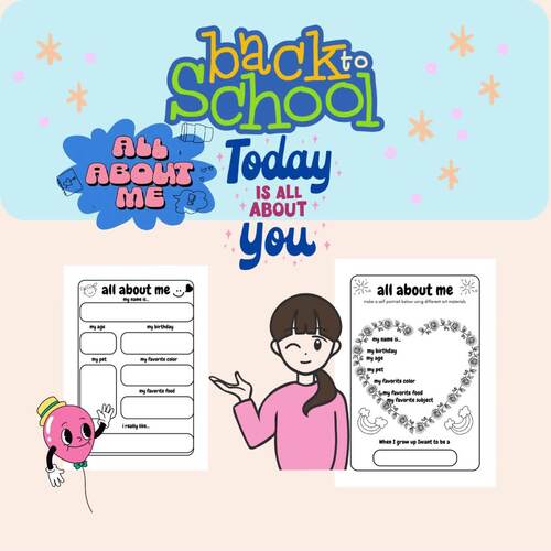 All About Me Pennant - First Day of School Activity by EDUCATION IS FUN