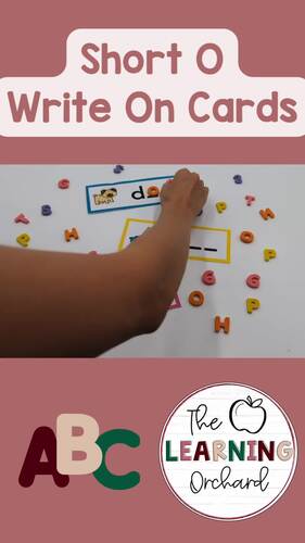 CVC WORD FAMILIES Short O Write on Fill in Card Phonics Activity ...
