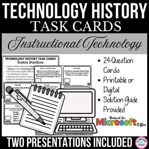TECHNOLOGY HISTORY TASK CARDS: Computer History Activity - FOR ...