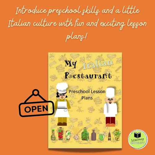 Preschool Lesson Plans | My Italian Restaurant by Literacy Mobility