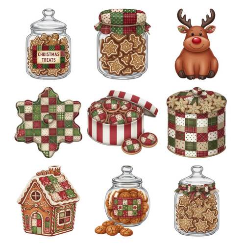 Christmas Cookie Jar Set Clipart – 20 Transparent PNGs | TPT